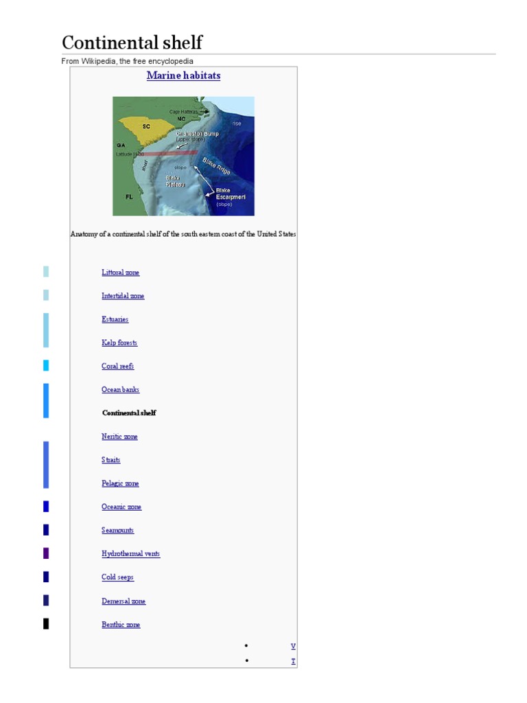 Continental Shelf | PDF | Continental Shelf | Coastal And Oceanic Landforms