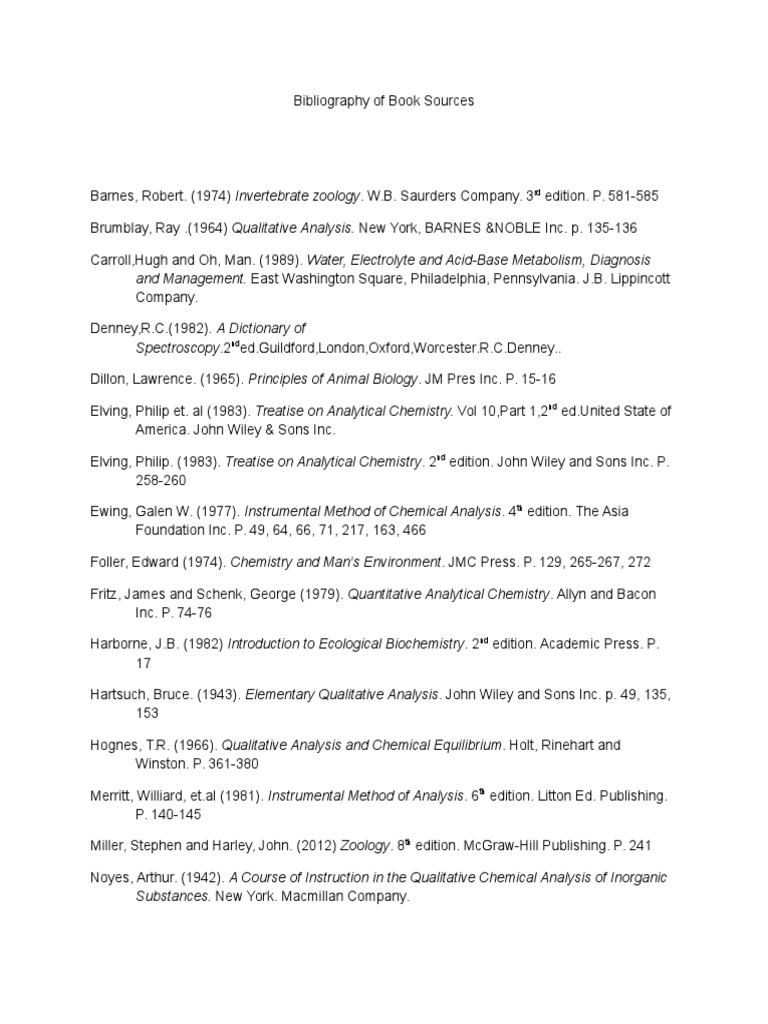Chemistry Book Bibliography | PDF | Analytical Chemistry | Natural Sciences