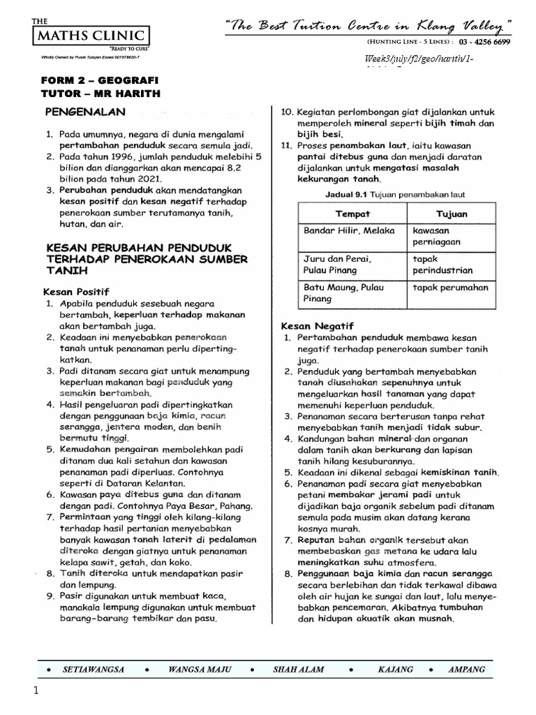 Week4 July f2 Geo Harith 1 1 PB Ms7 | PDF