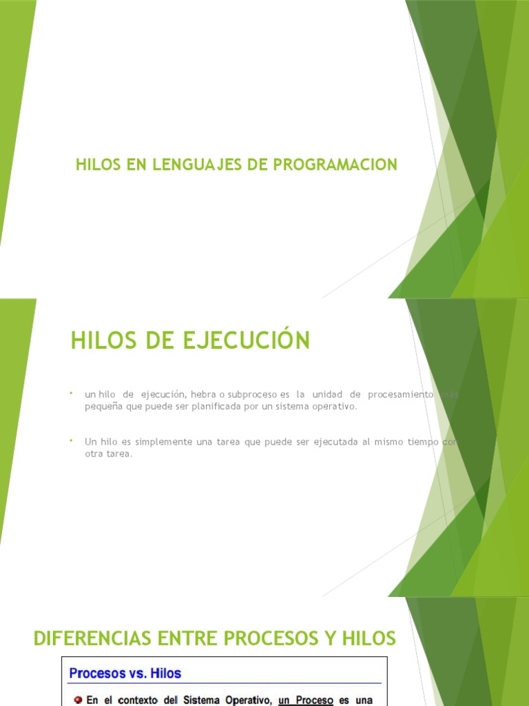 Hilos en Lenguajes de Programacion | PDF | Hilo (Computación ...