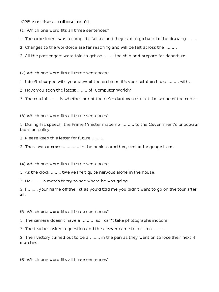 CPE Exercises | PDF