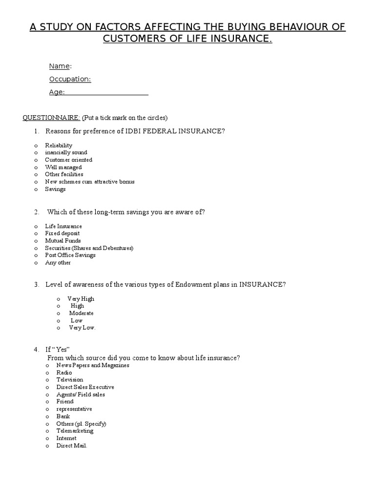 Questionnaire Final# Sip | PDF | Business