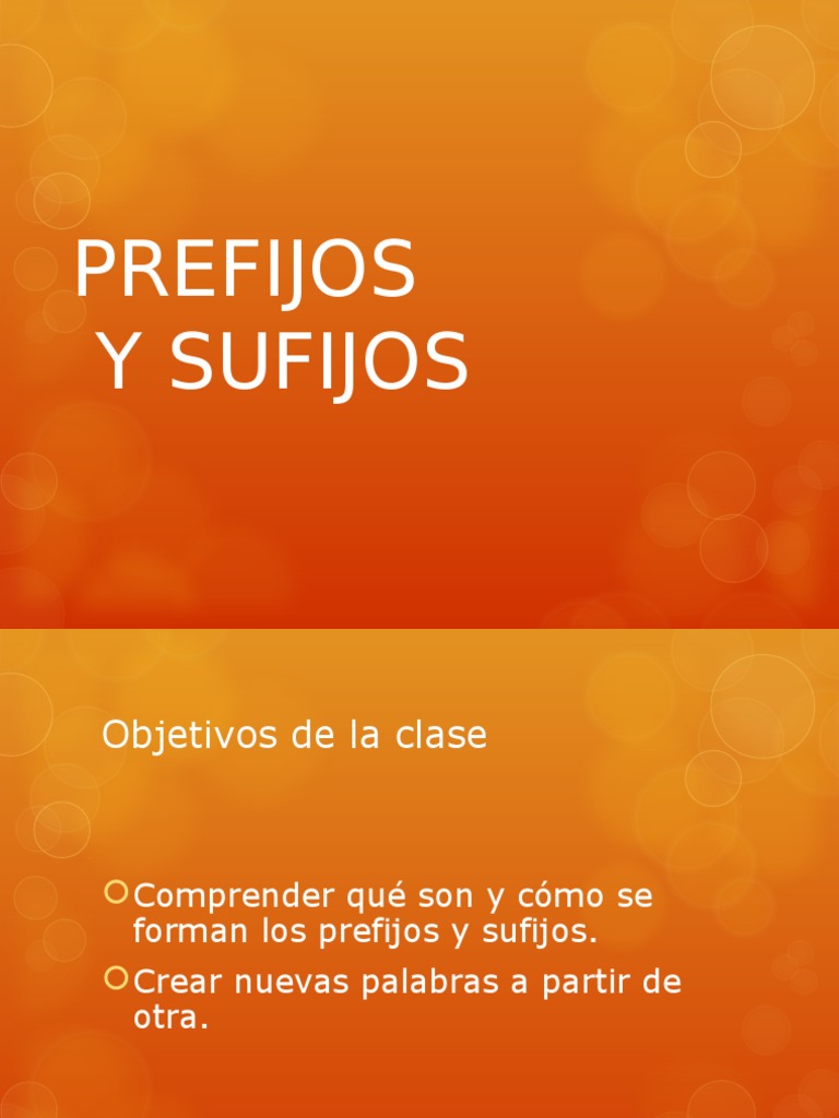 Prefijos y Sufijos: Definición y Ejemplos | PDF | Science | Ciencia ...