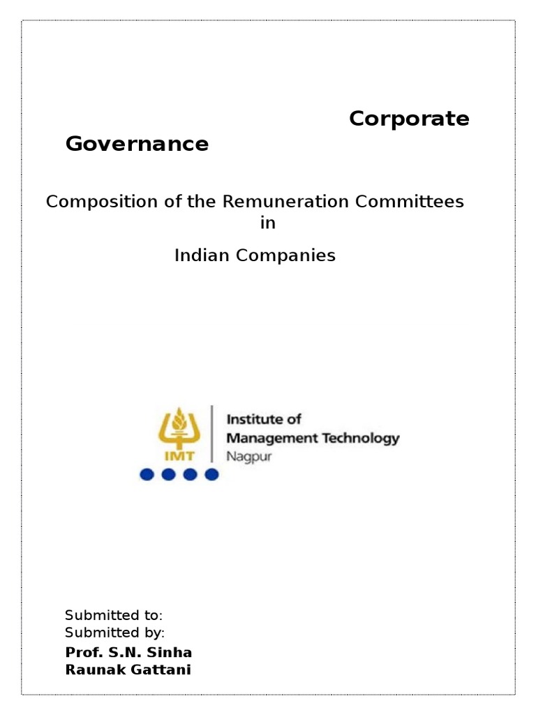 What Is Remuneration Committee | PDF | Governance | Corporate Governance