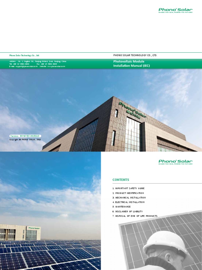 Installation Manual (Standard Module - IEC) - 20150116 | PDF ...