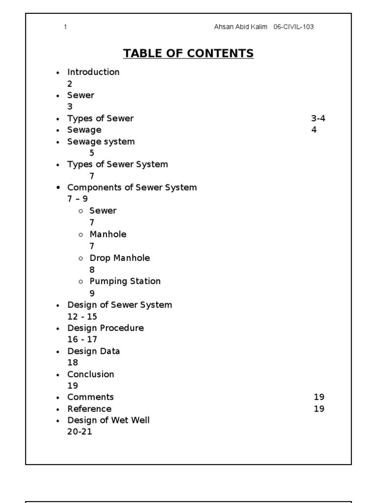 Sewer System Design Overview | PDF | Sanitary Sewer | Combined Sewer