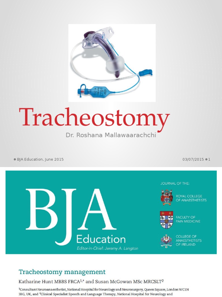 Tracheostomy | PDF | Respiratory System | Health Sciences