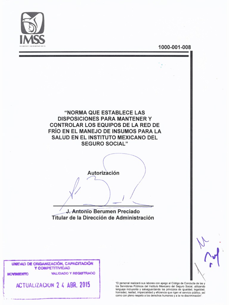 Norma de Red Fria IMSS | Farmacia | Medicamentos con receta