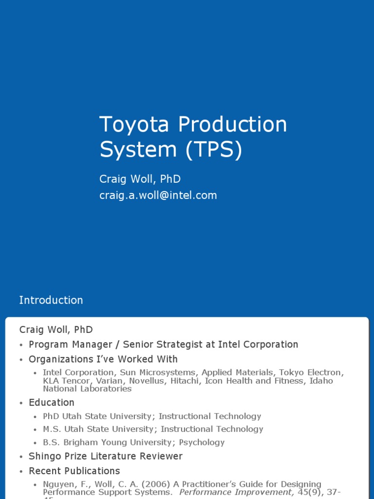 Toyota Production System (TPS) | PDF