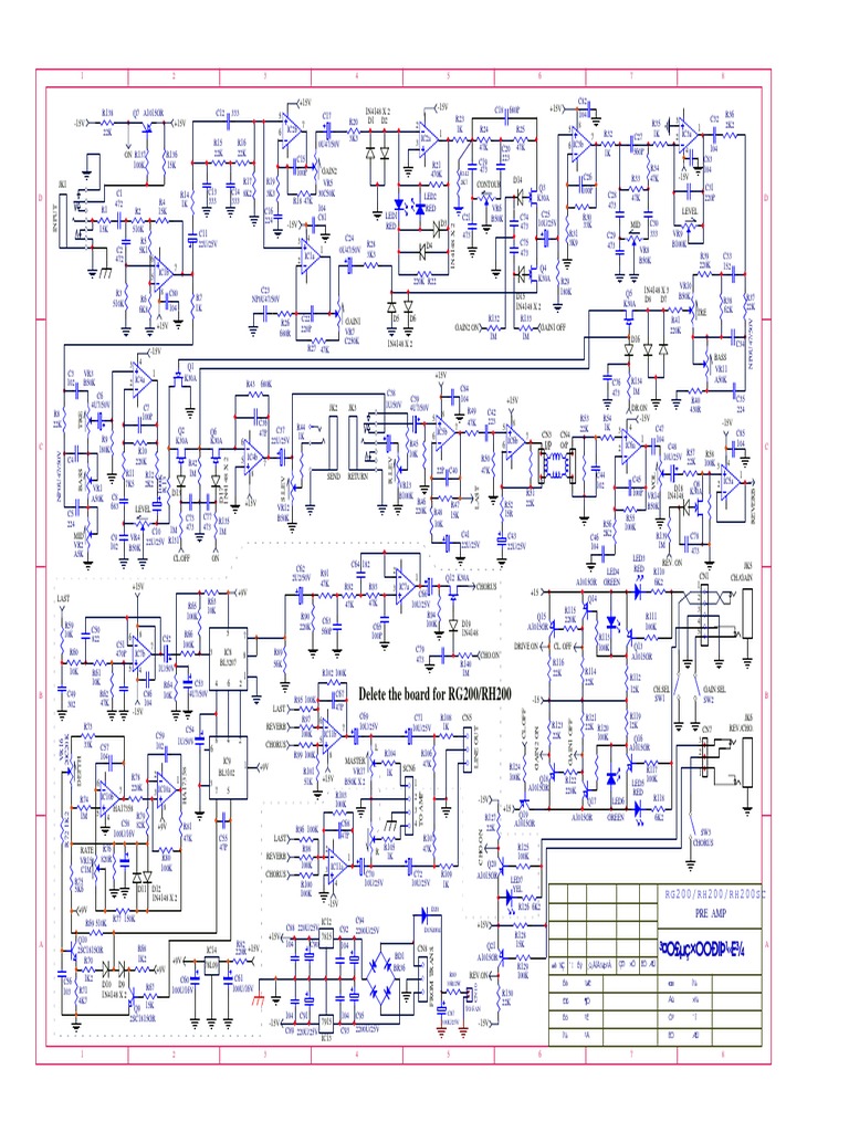RG200, RH200, RH200SC - Preamp Schematics | PDF