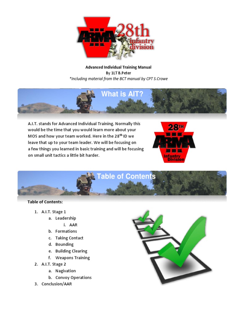 Advanced Individual Training Overview | PDF | Map | Leadership
