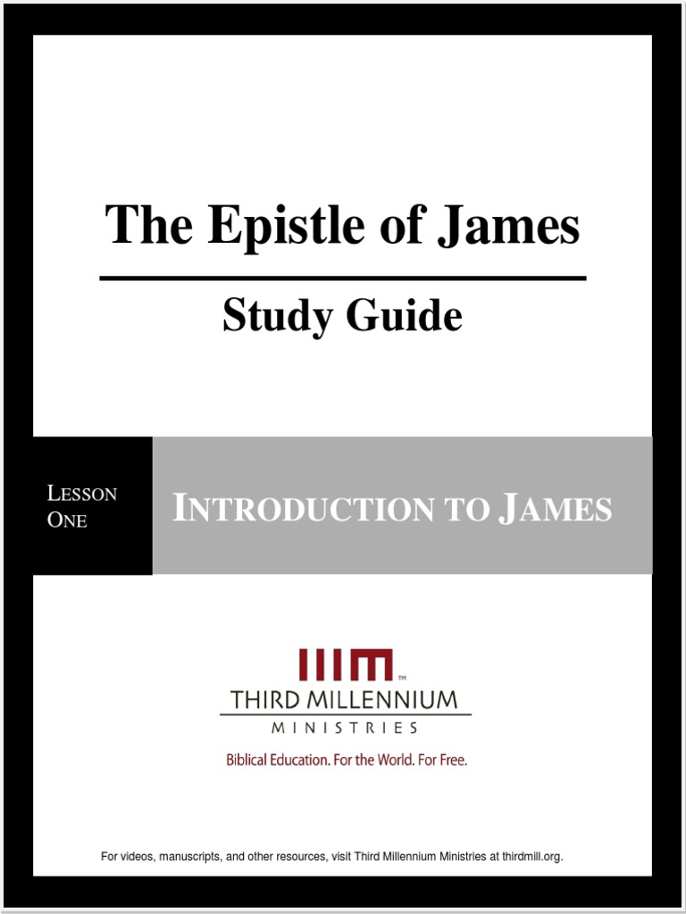 The Epistle of James - Lesson 1 - Study Guide | Epistle Of James | Acts ...