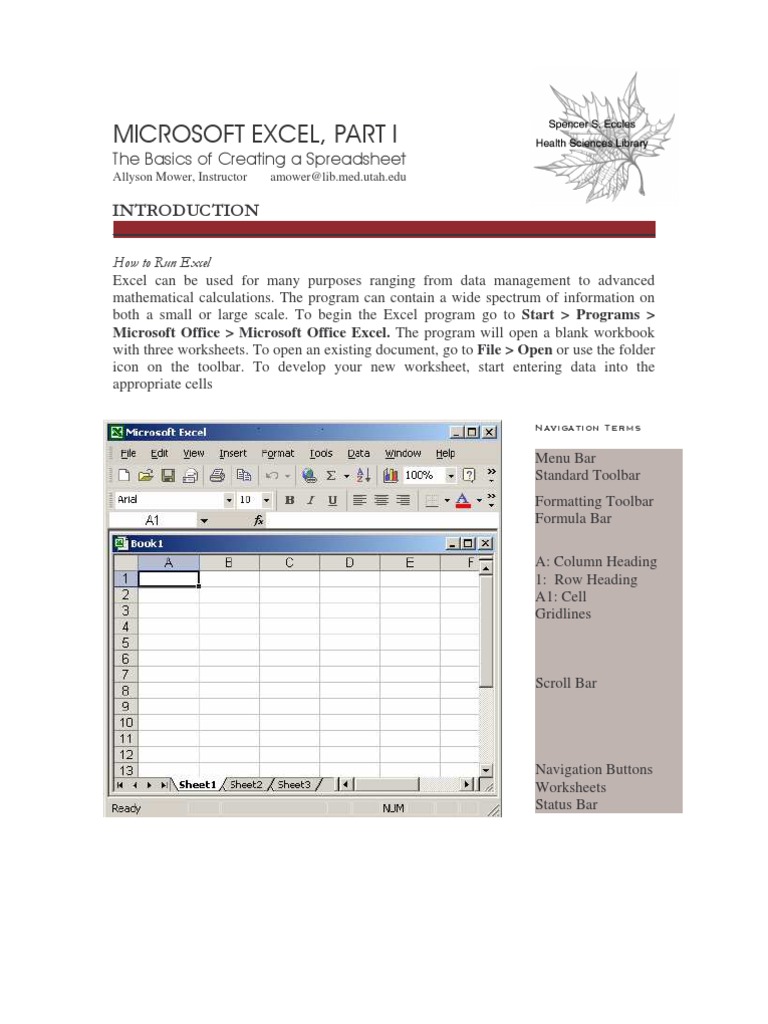 Excel Handout 1 | PDF | Microsoft Excel | System Software