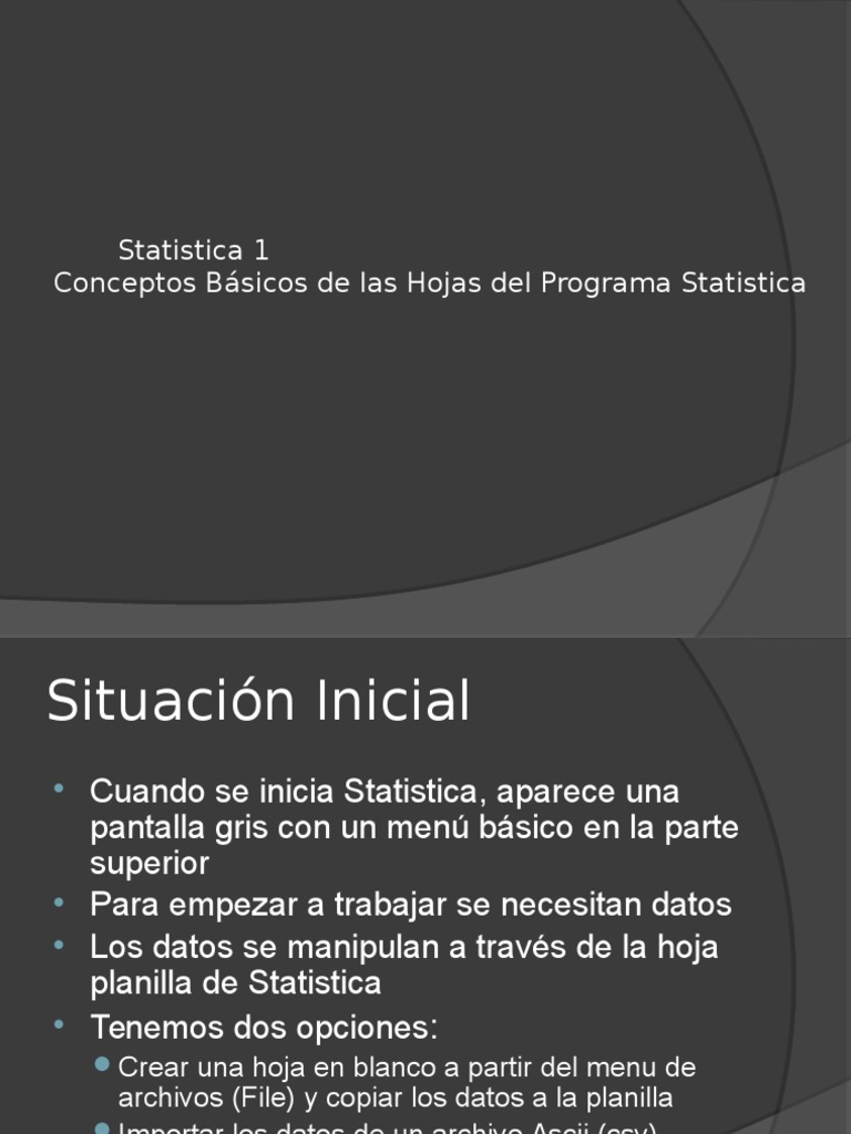 Statistica 1 | PDF | Archivo de computadora | Software del sistema