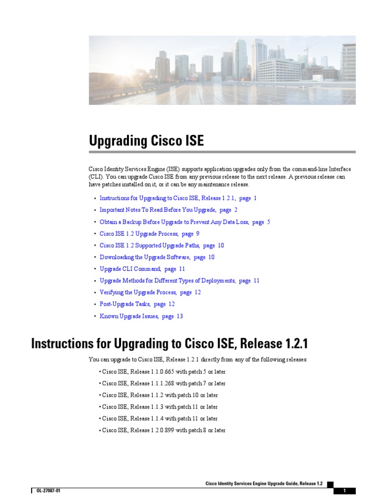Ise Upgrade Guide Chapter 01 | PDF | Backup | Command Line Interface