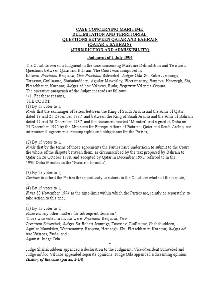 Qatar vs. Bahrain | PDF