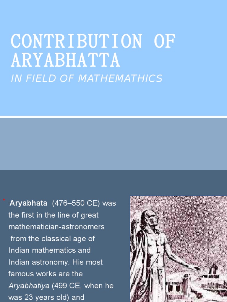 Contribution of Aryabhatta | PDF | Mathematical Objects | Teaching ...