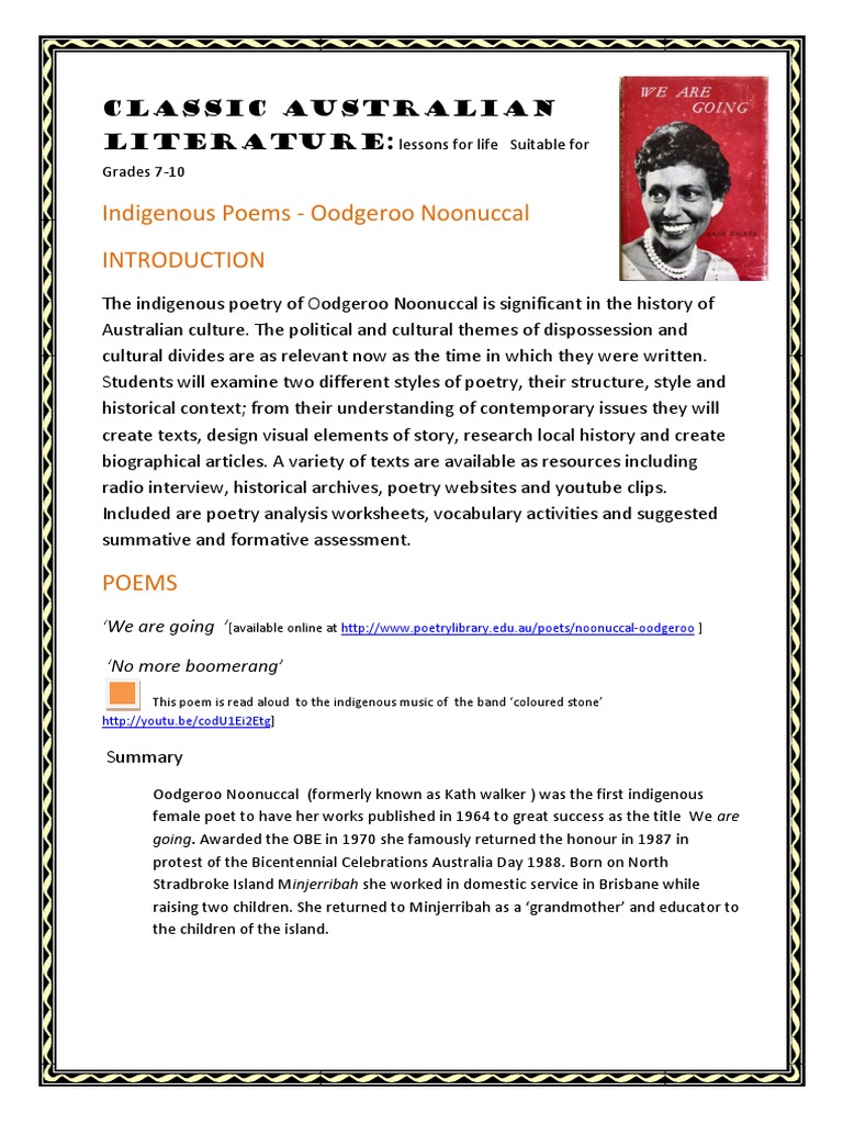 Indigenous Poems Classical Australian Literature Unit | PDF | Poetry ...