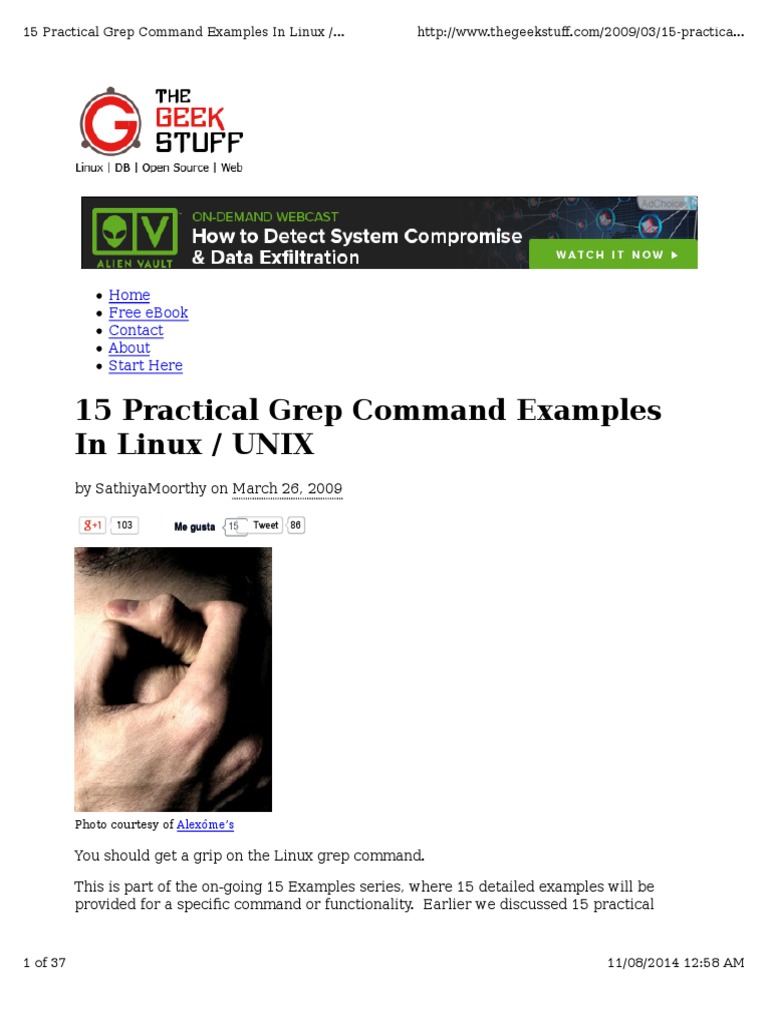 15 Practical Grep Examples in Linux Unix | PDF | Regular Expression | Unix