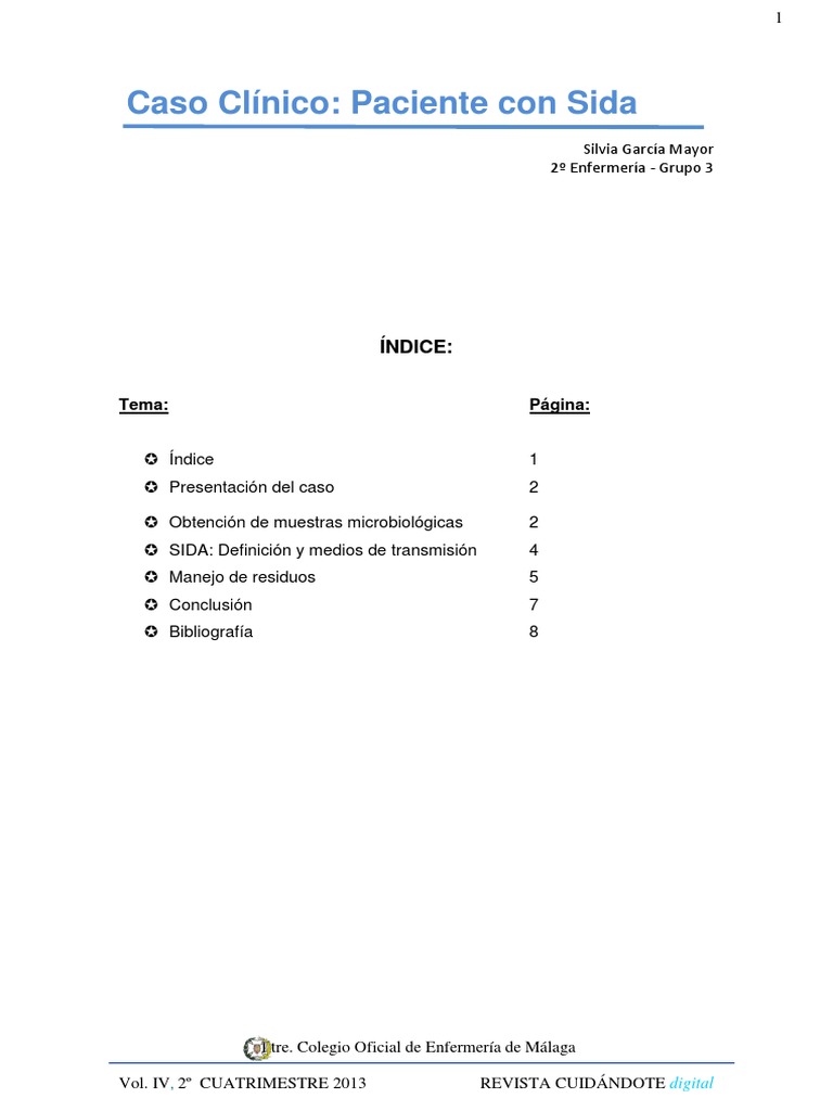 Caso Clinico - Paciente Con Sida | PDF | VIH / SIDA | Infección