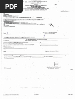 Vidrol Form Bank Of Baroda