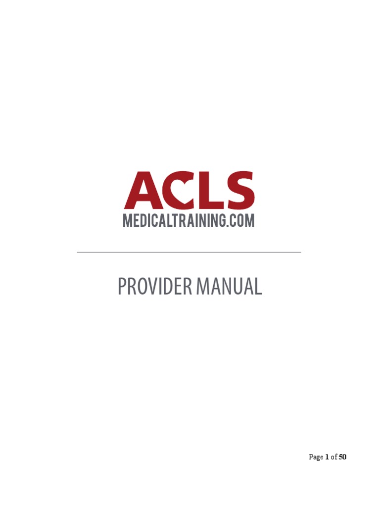 Acls Provider Manual Pdf Cardiopulmonary Resuscitation Heart