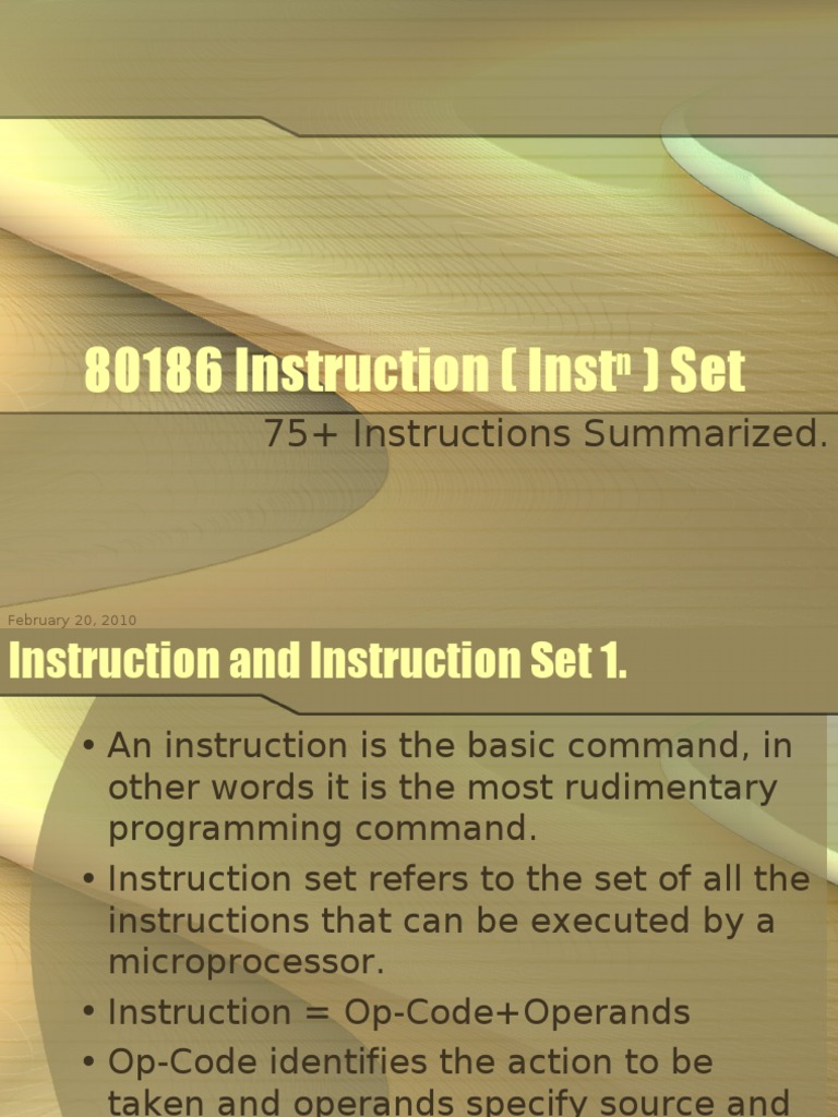Microprocessor Instruction Set | PDF | Central Processing Unit | Subroutine