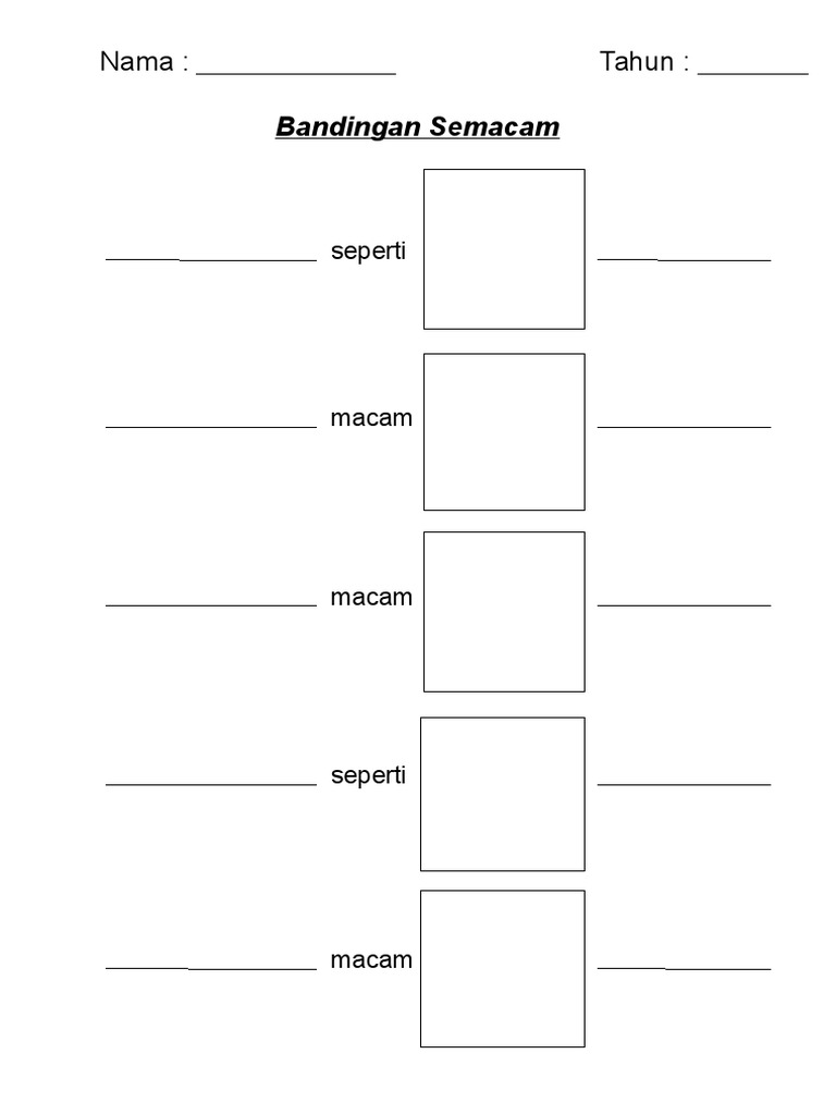 Latihan Bandingan Semacam | PDF