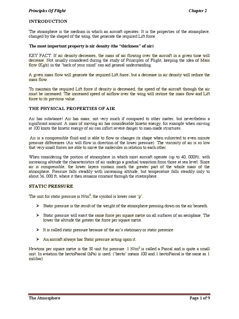 Chapter 2 Aerodynamics | PDF | Airspeed | Aerospace Engineering