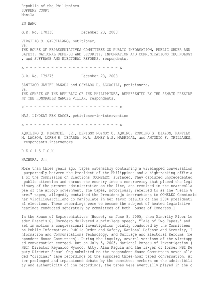 Supreme Court Consolidates Cases Regarding Legislative Inquiries into ...