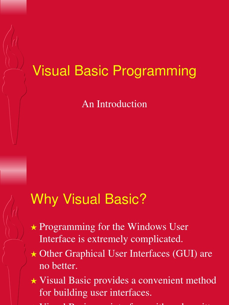Visual Basic Programming An Introduction Pdf C Programming