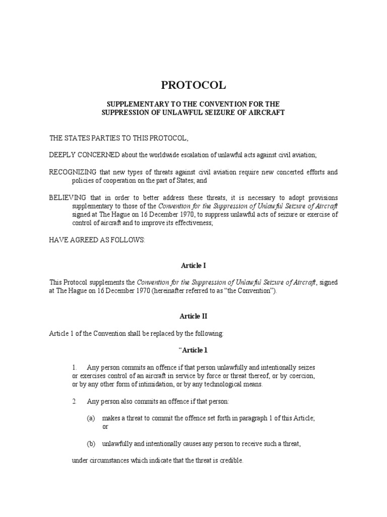 Beijing Protocol 2010 | PDF | Felony | Extradition