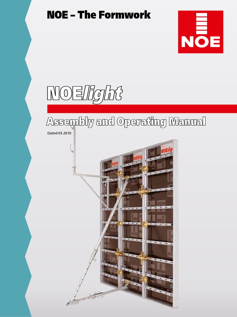NOE - The Formwork: Assembly and Operating Manual | PDF | Safety ...