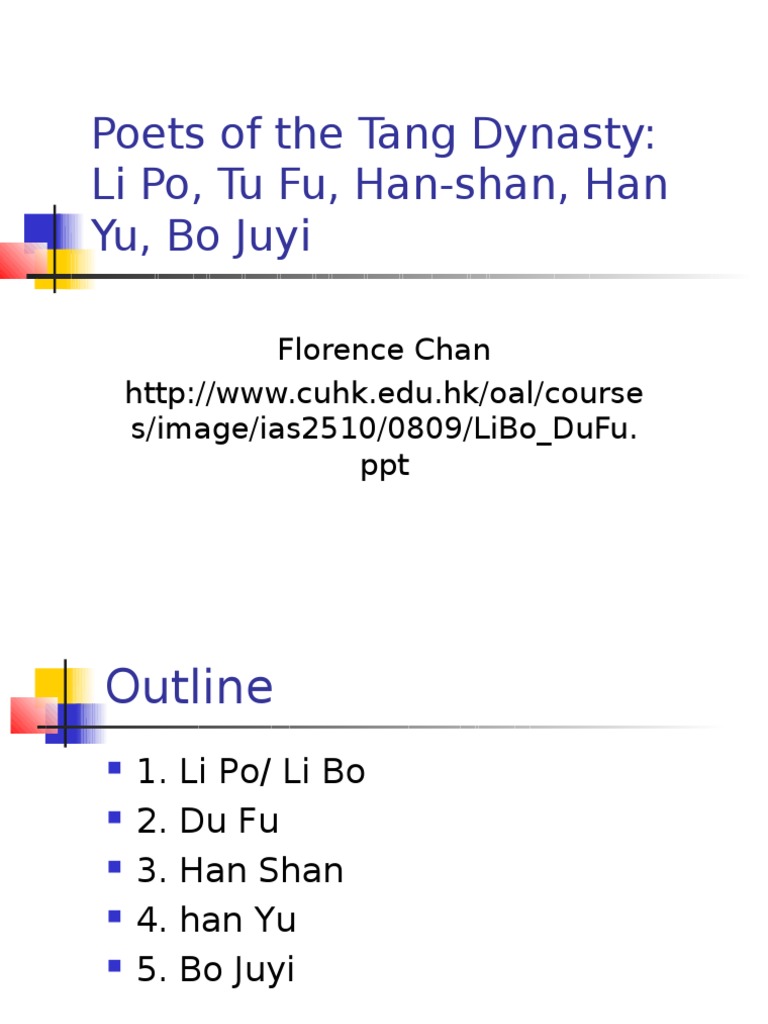 Tang Dynasty Poets: Li Po and Du Fu | PDF | Poetry | Chinese Literature