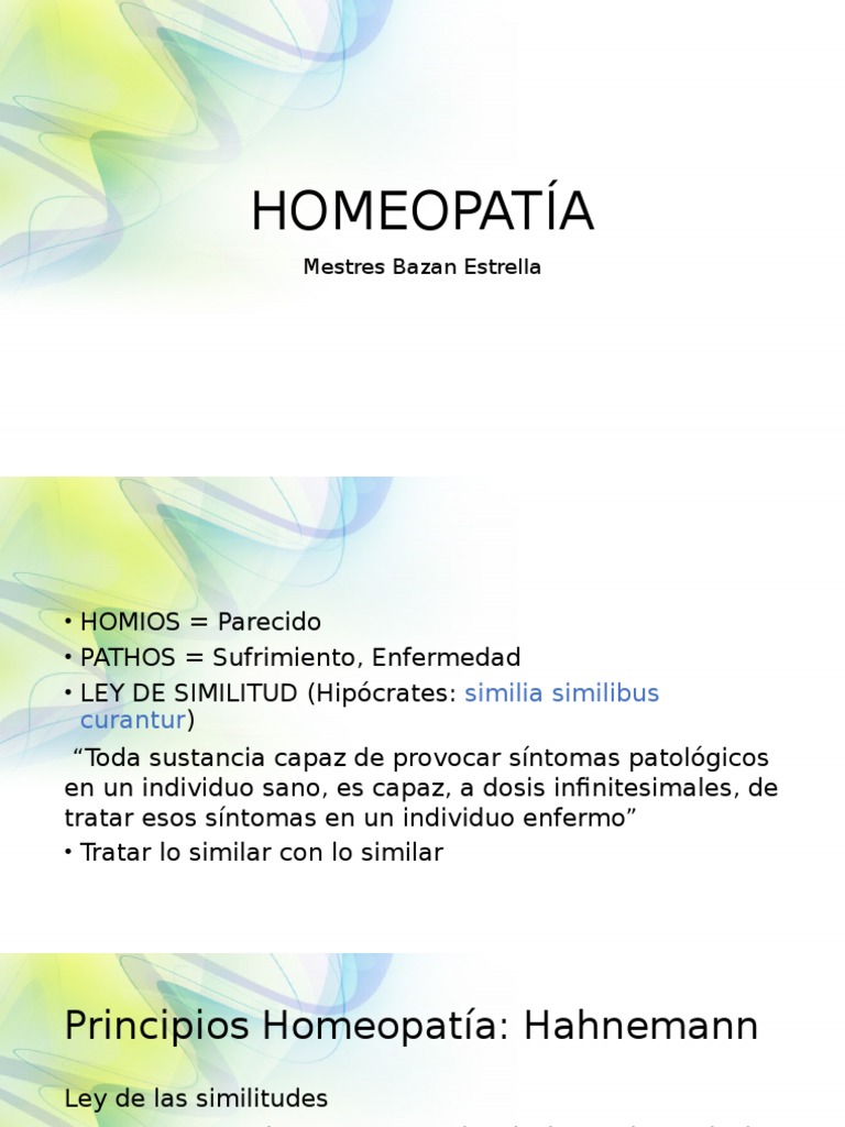 HOMEOPATÍA | PDF | Homeopatía | Medicamentos con receta