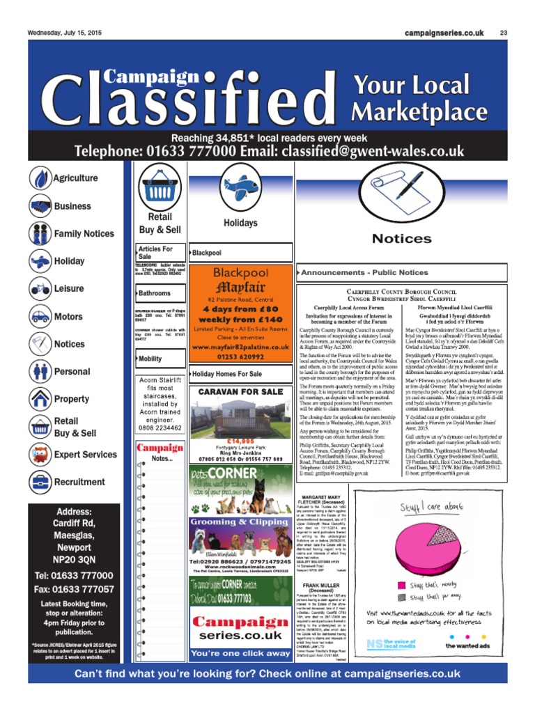 Classified: Your Local Marketplace | PDF | Newspapers | Advertising