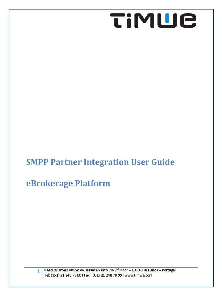 SMPP Integration Document Guide | PDF | Short Message Service | Web Server