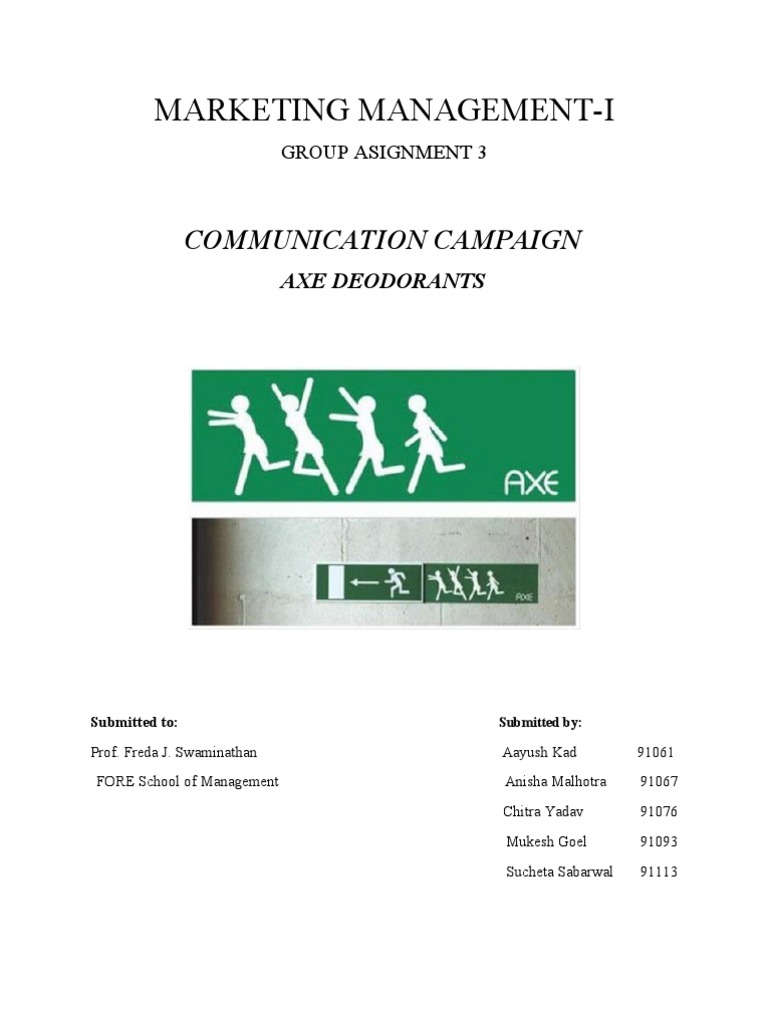 AXE Report | PDF | Promotion (Marketing) | Advertising