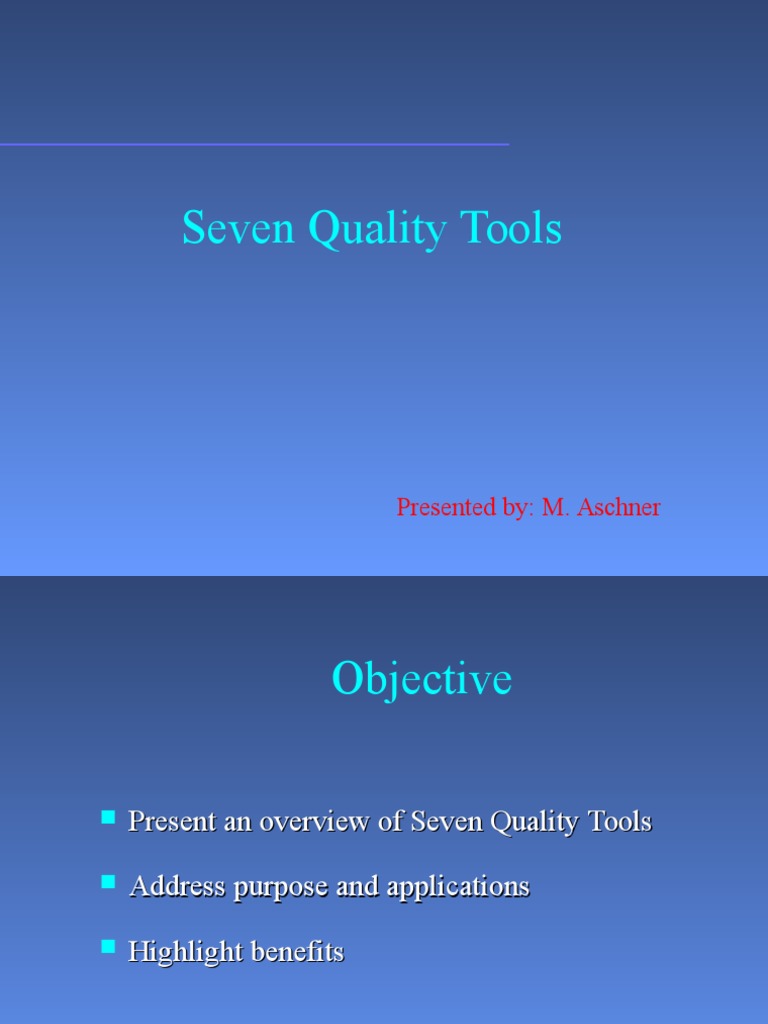 Seven Quality Tools: Presented By: M. Aschner | PDF | Scatter Plot ...