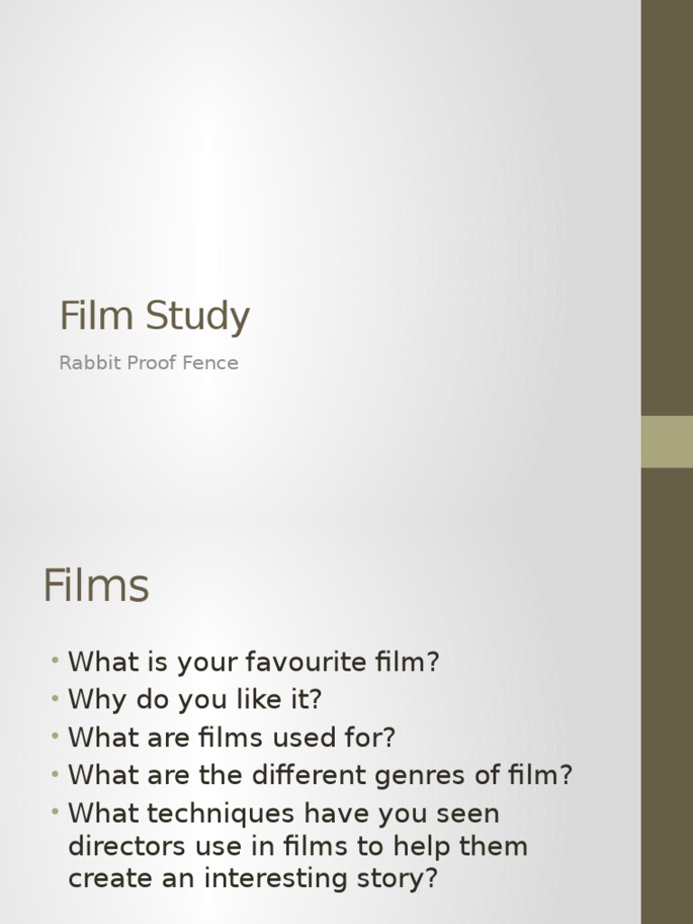 Film Techniques in Rabbit Proof Fence | PDF | Leisure