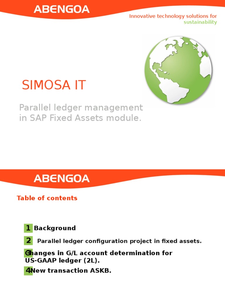 Parallel Ledger Management In SAP Fixed Assets Module PDF Valuation 