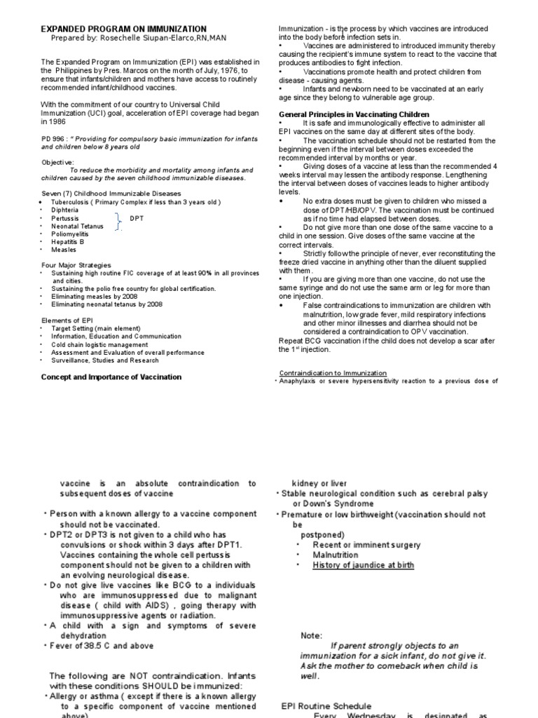Expanded Program On Immunization | Download Free PDF | Vaccines | Measles