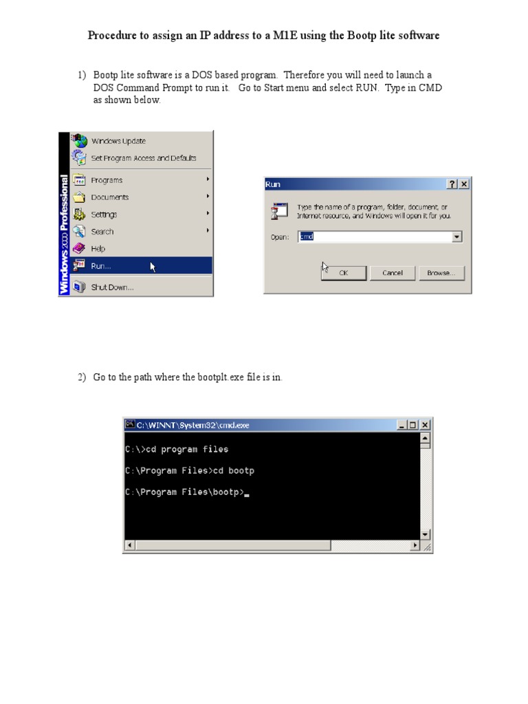 Assigning IP with Bootp Lite Software | PDF