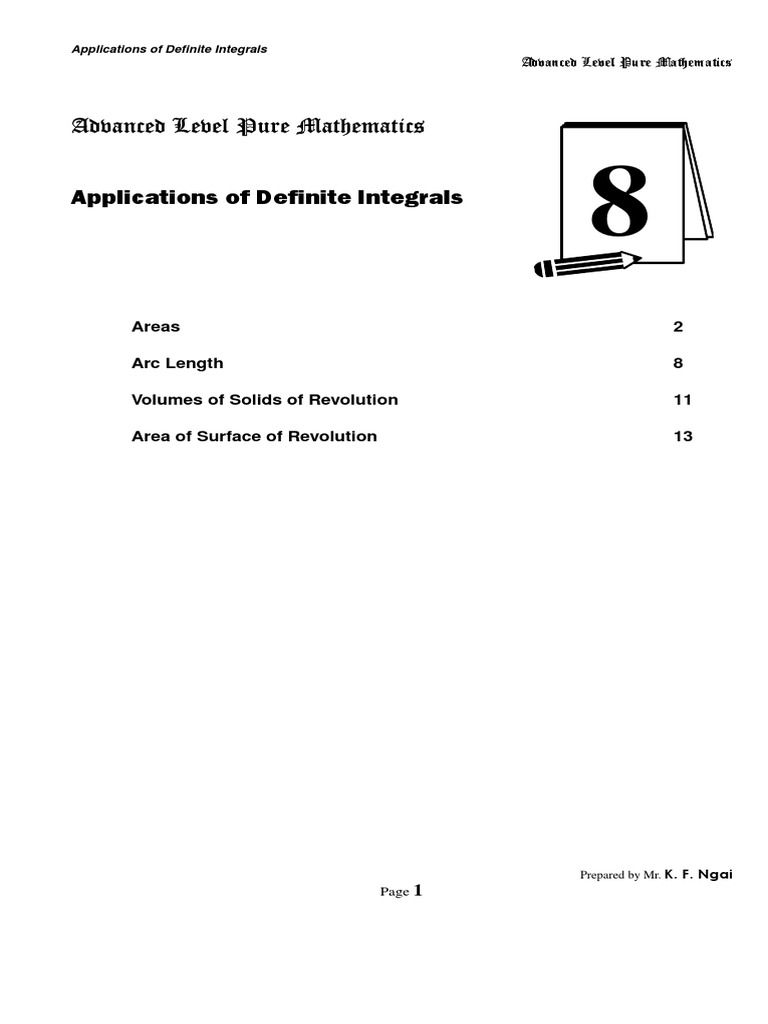 Application of Definite Integral | PDF | Integral | Curve