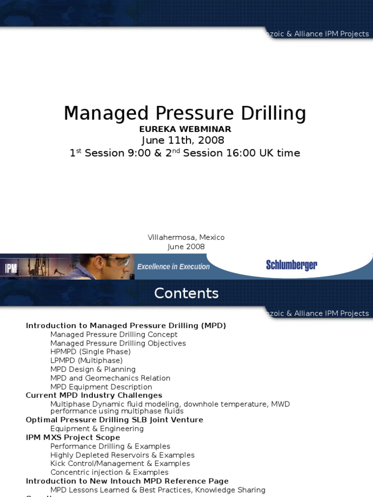 Mnaged Pressure Drilling | PDF | Viscosity | Pressure