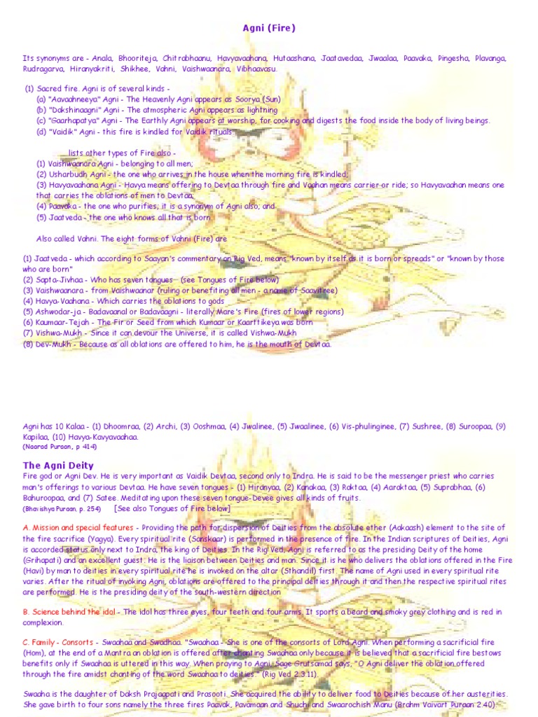 Agni | PDF | Mantra | Hindu Mythology
