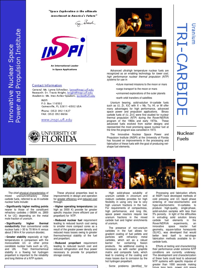 Advanced Uranium-Carbide Nuclear Fuels: A Pathway to More Efficient ...