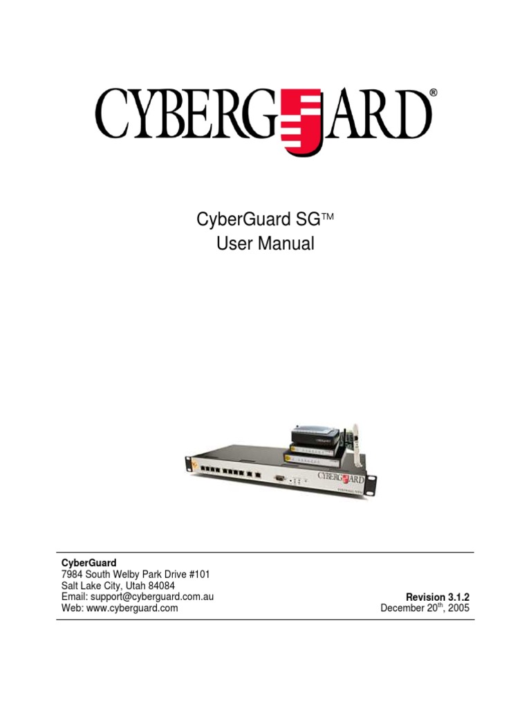 CyberGuard SG User Manual 3.1.2 20051220 | PDF | Ip Address | Firewall ...