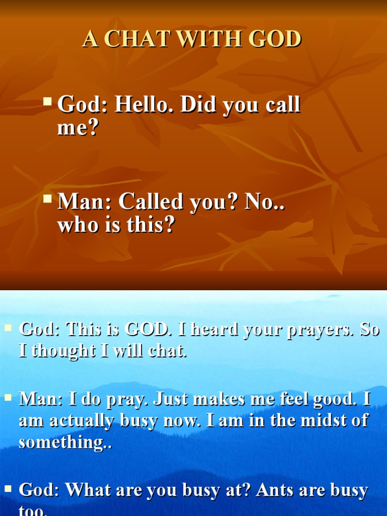 Chat With God | PDF | Prayer | God