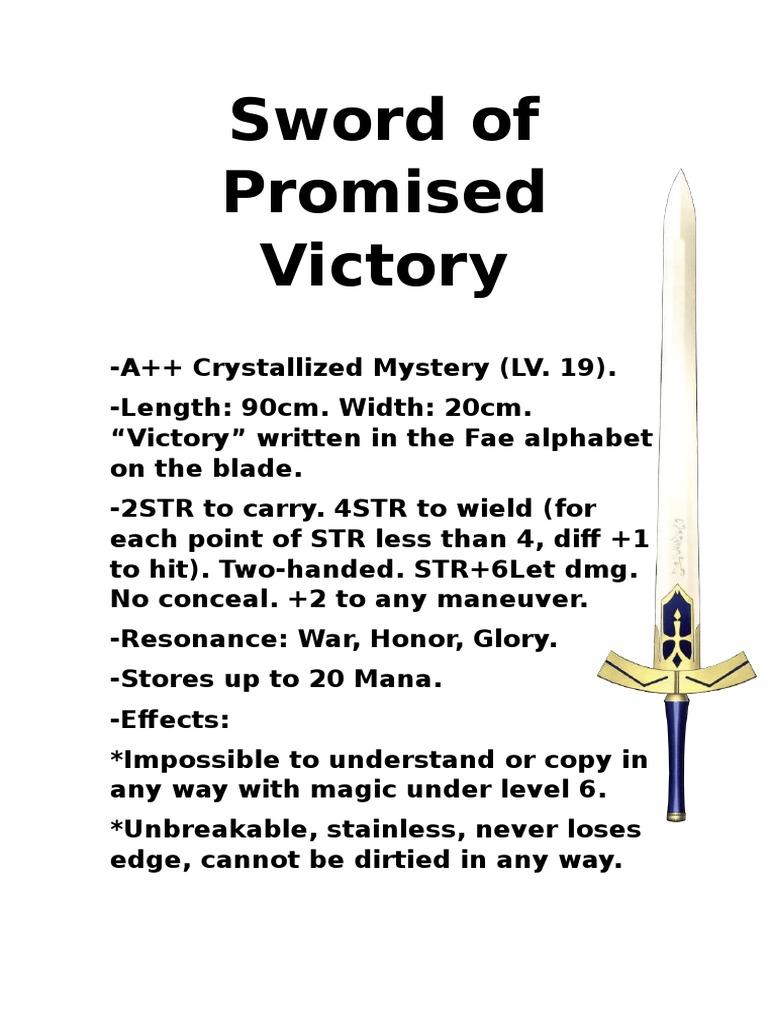 Sword of Promised Victory | PDF | Sword | Leisure